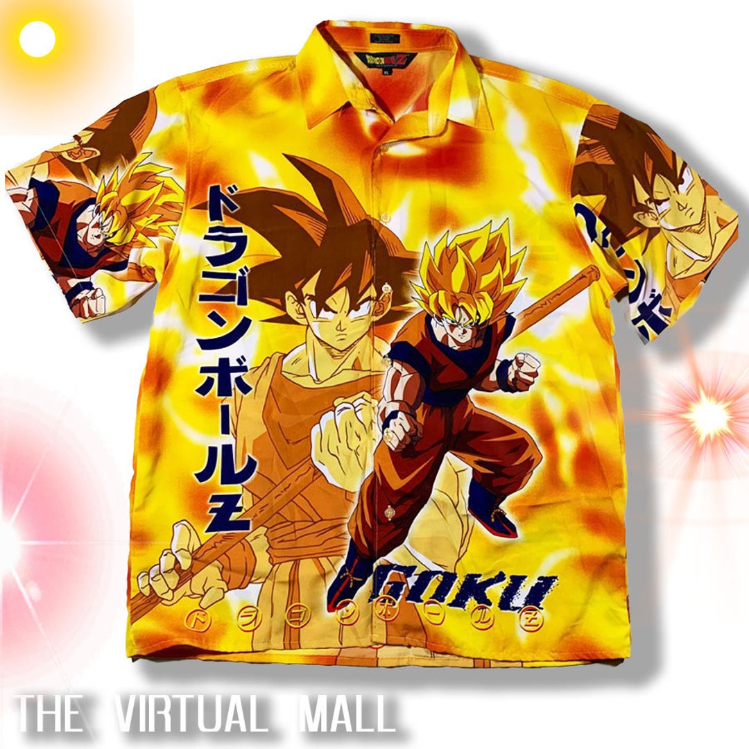Vintage 90s / 2000s Y2k Dragon Ball Z Super Saiyan Goku Yellow Orange ...