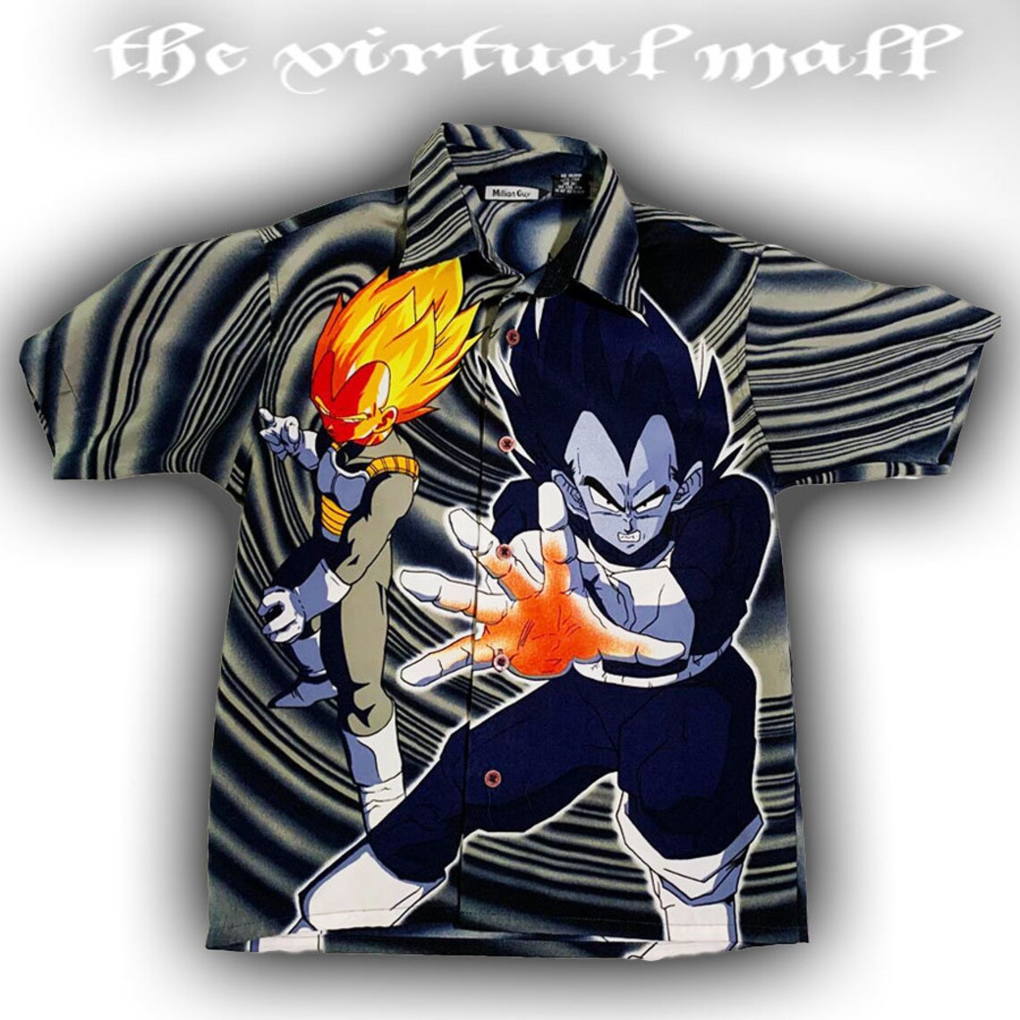 Vintage Early 2000's Dragon Ball Z Vegeta Button up Collared Shirt Yk2 ...