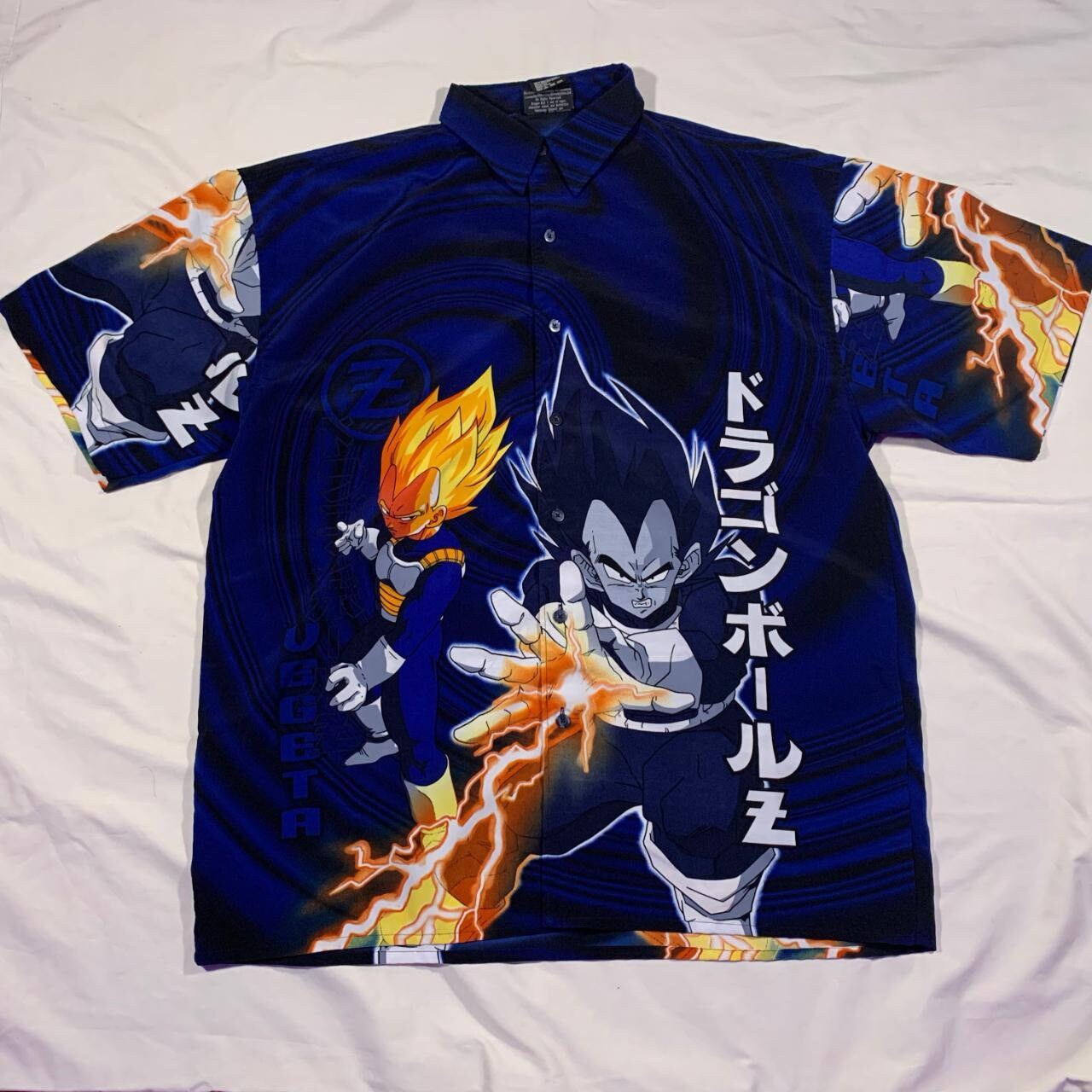 True Vintage 90s / 2000s Y2k Edgy Dragon Ball Z Vegeta All Over Print ...