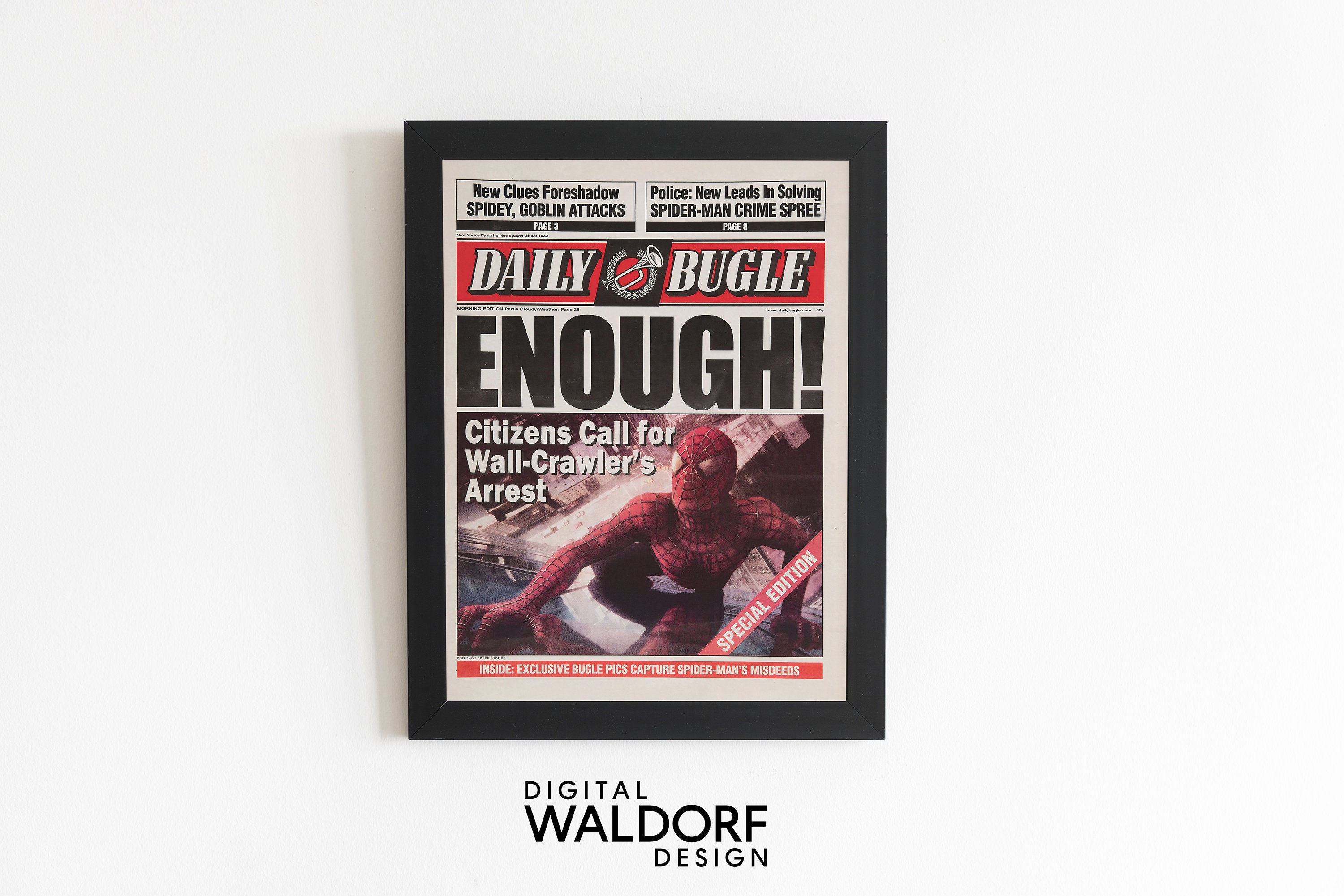 Daily Bugle Newspaper Peter Parker Spiderman Avengers Tobey Maguire ...