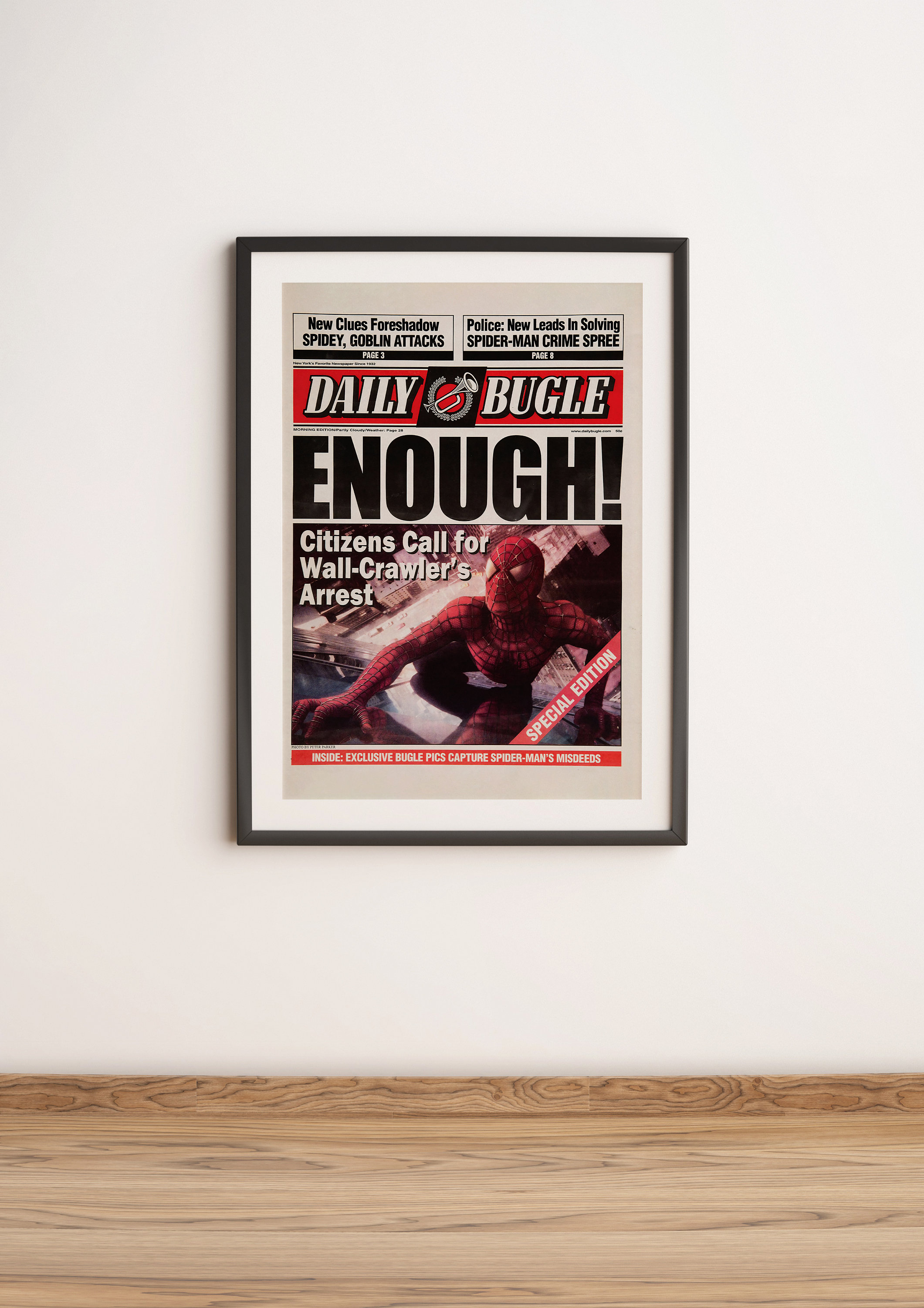 Daily Bugle Newspaper Peter Parker Spiderman Avengers Tobey Maguire ...