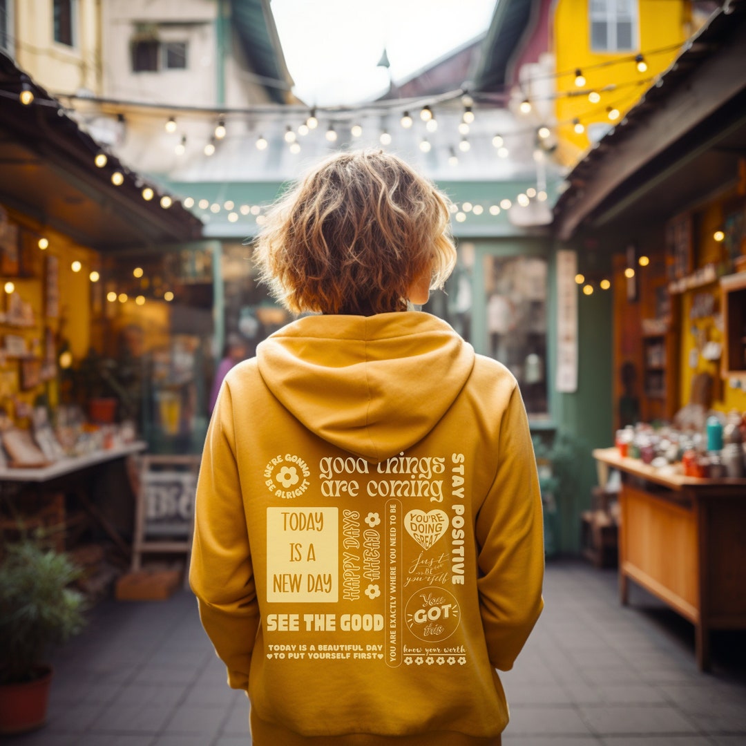 Positive Mindset Aesthetic Hoodie, Quotes Shirt, Trendy Sweatshirt ...