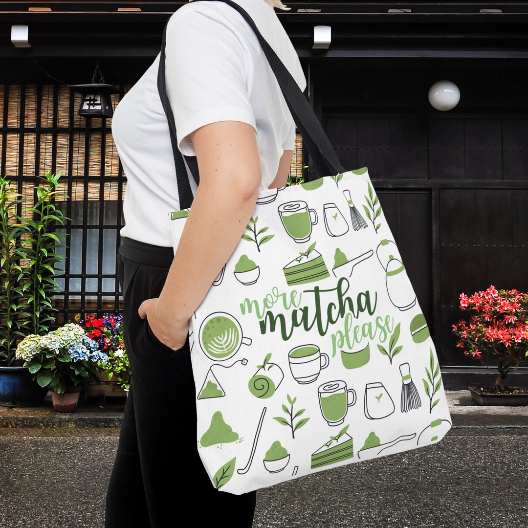 Japanese Matcha Green Tea Tote Bag, Matcha Tea Tote, Matcha Madness ...