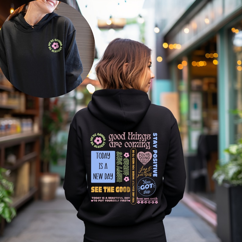 Positive Mindset Aesthetic Hoodie, Quotes Shirt, Trendy Sweatshirt ...