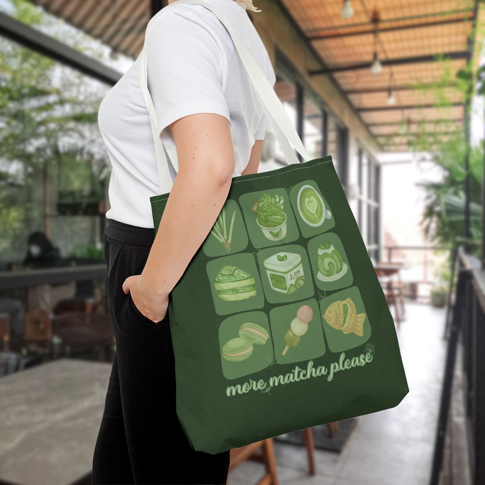 Japanese Matcha Kawaii Tote Bag, Matcha Lover, Matcha Obsessed, Matcha ...