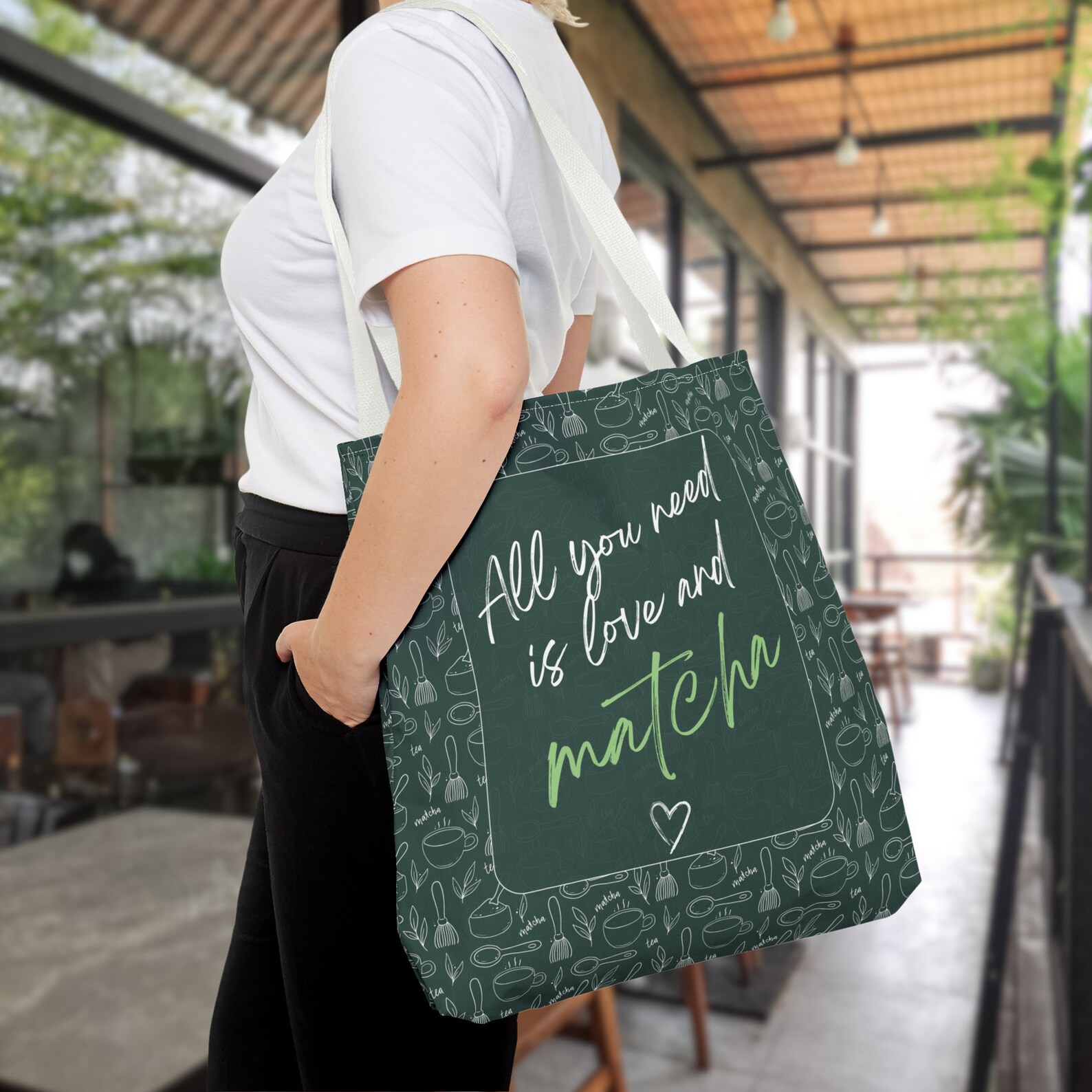 Japanese Matcha Green Tea Tote Bag, Matcha Tea Tote, Matcha Madness ...