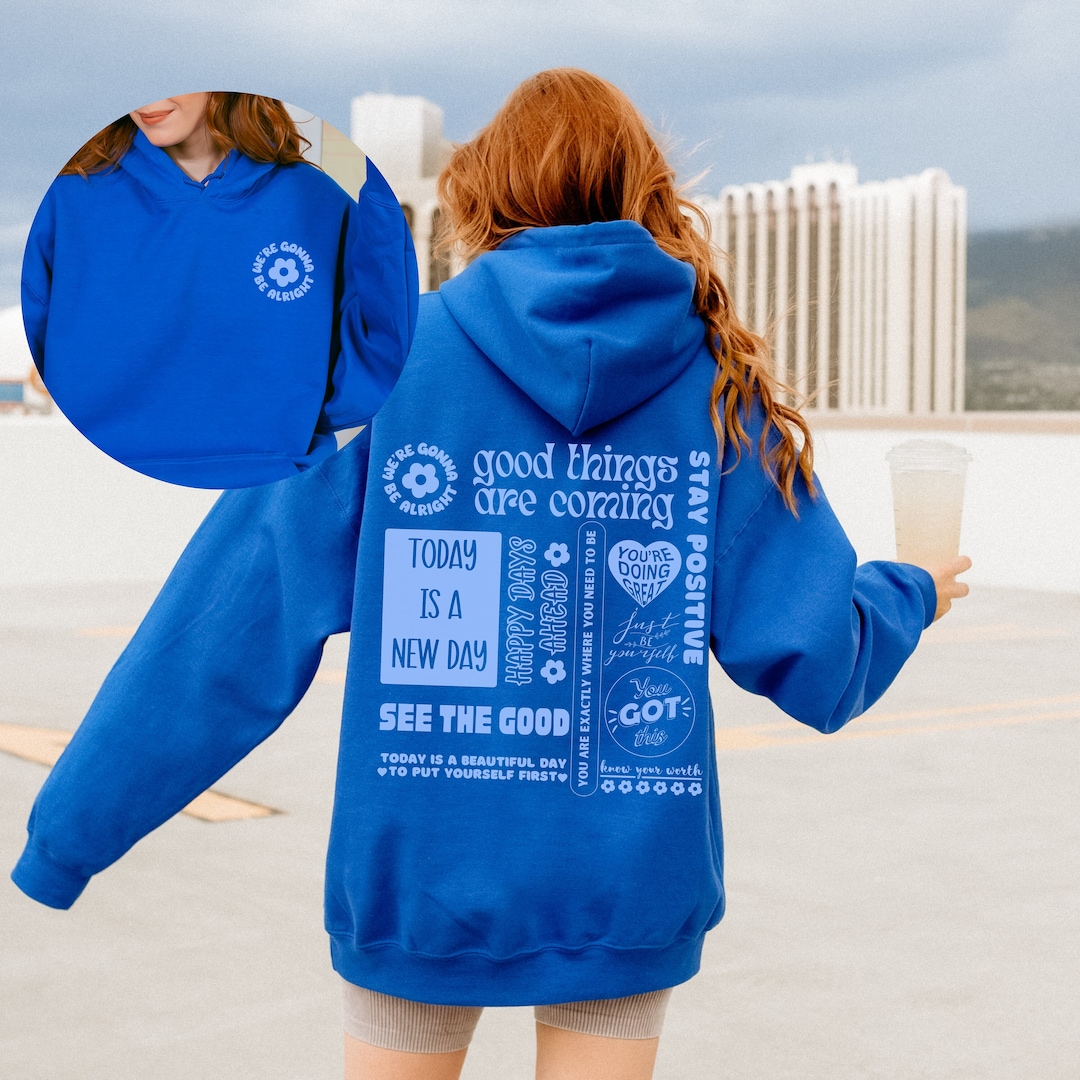 Positive Mindset Aesthetic Hoodie, Quotes Shirt, Trendy Sweatshirt ...