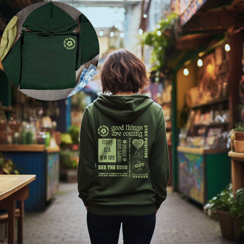 Positive Mindset Aesthetic Hoodie, Quotes Shirt, Trendy Sweatshirt ...