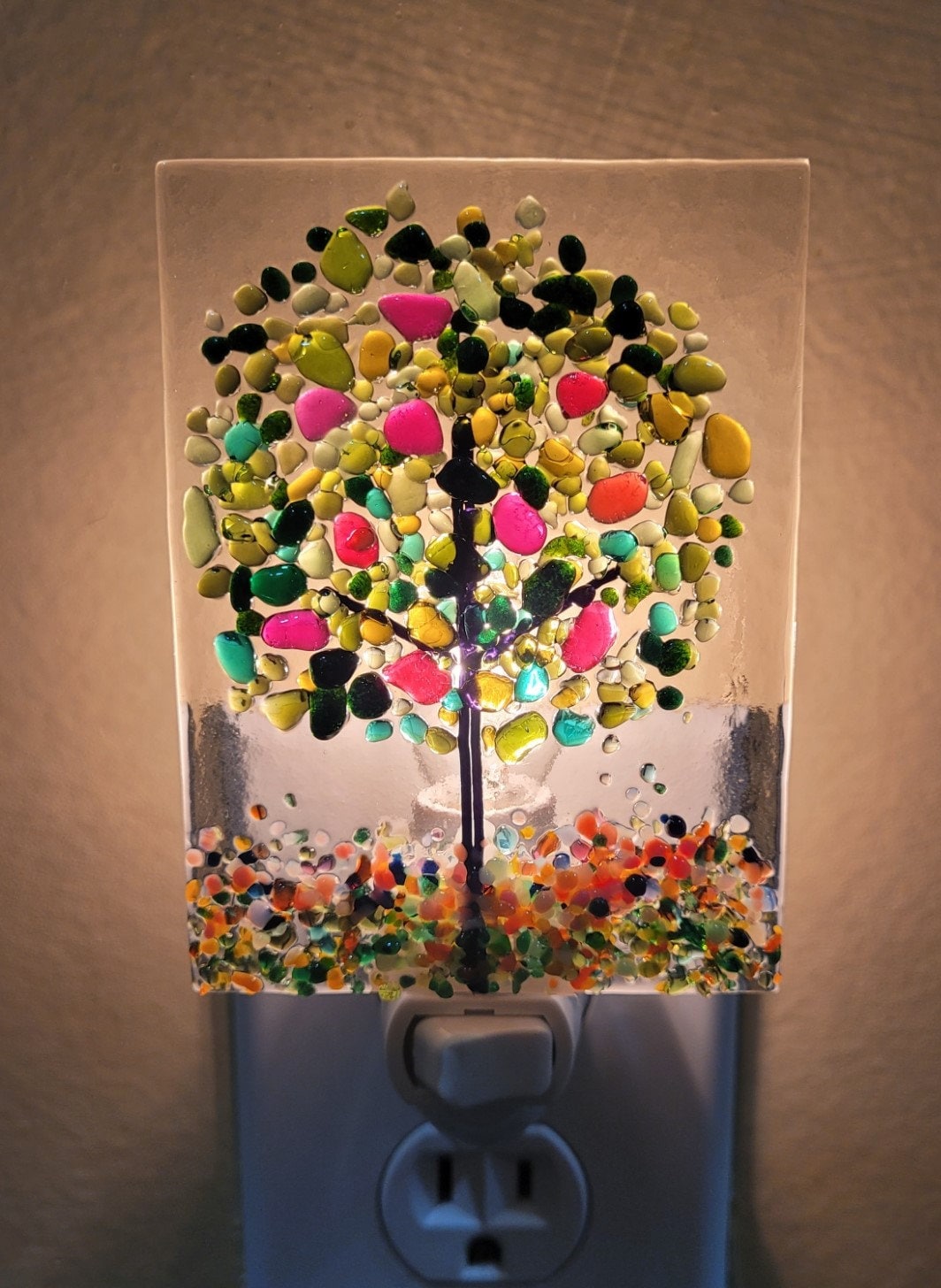 Spring Tree With Pink Blossoms Night Light - Etsy