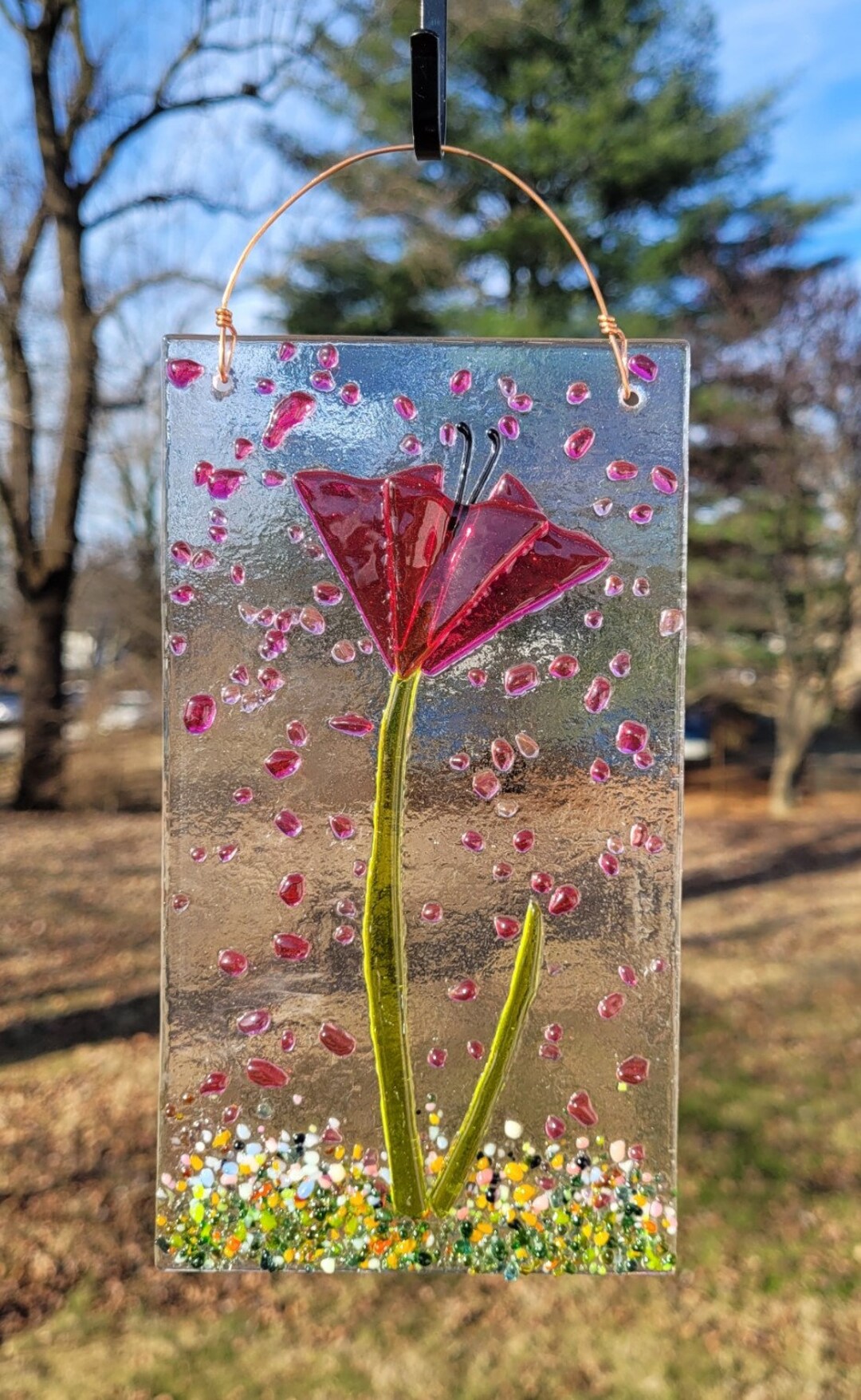 Single Pink Poppy - 4x7 Hanging - Etsy