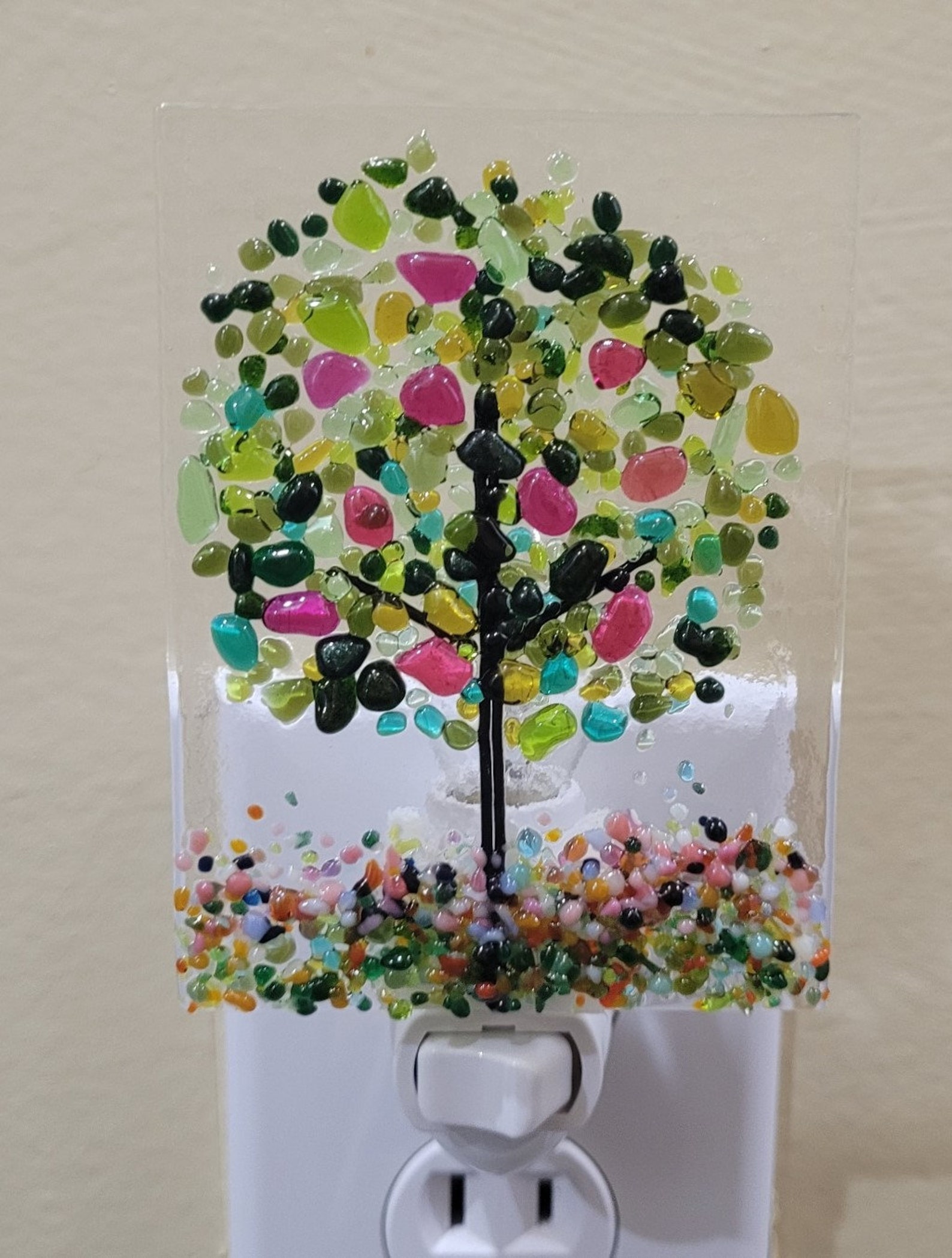 Spring Tree With Pink Blossoms Night Light - Etsy