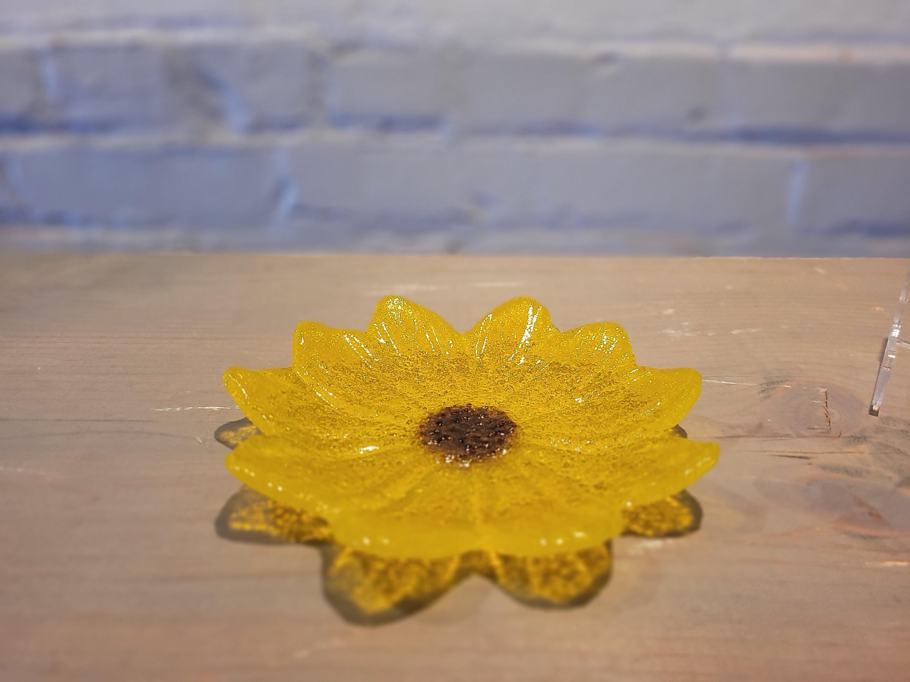 Flower Glass Dish - Etsy