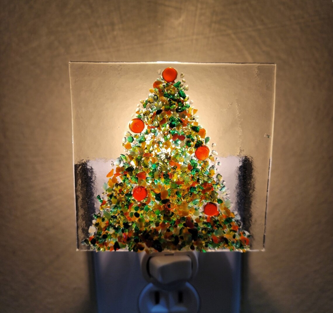 Christmas Tree Night Light- Orange Lights - Etsy