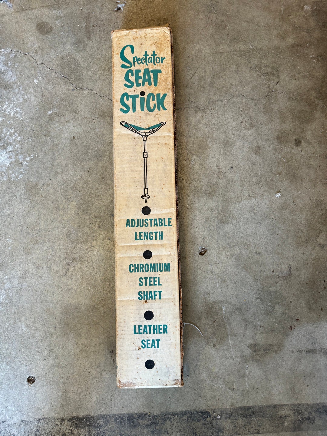 Vintage Chrome & Leather Spectator Stick Seat - Etsy