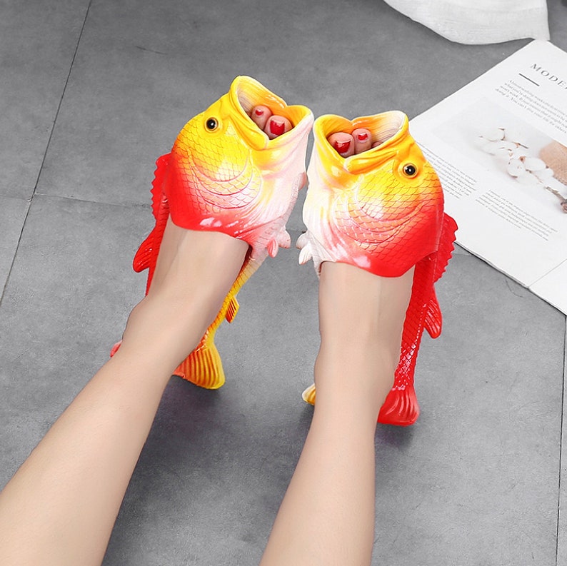 Funny Fish Sandals, Beach Sandals, Silly Summer Sandals, Novelty Gift ...