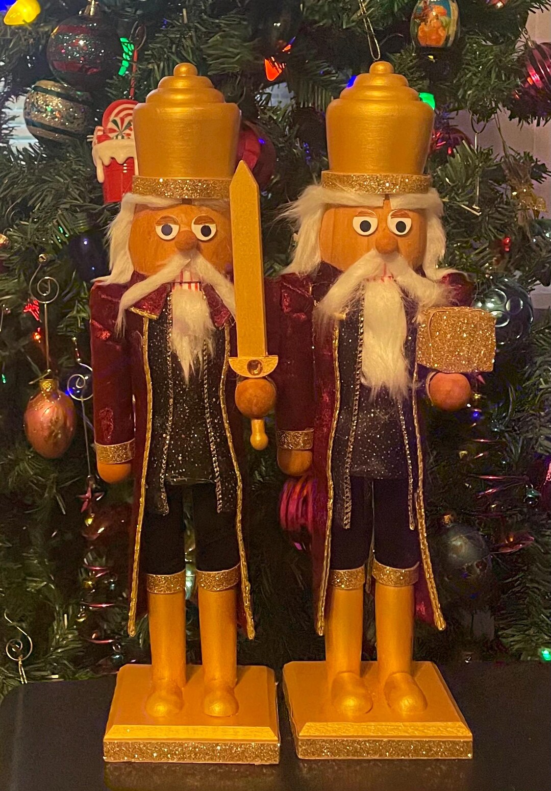 2 Christmas Nutcrackers , Christmas 14" Inches Nutcrackers - Etsy