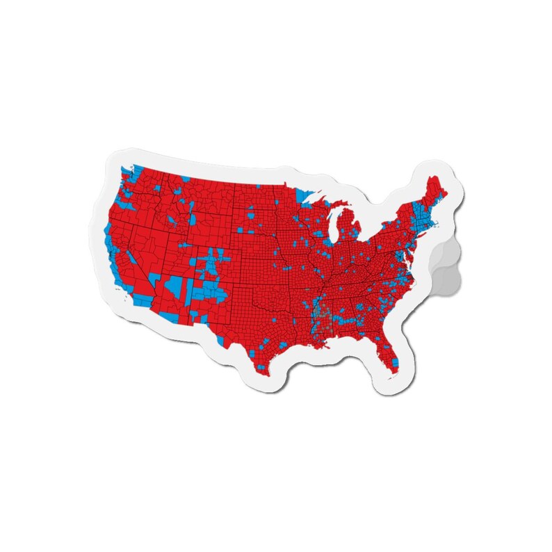 Die-cut Magnet Red Wave Election Map, Political Fridge Decor, GOP Gift ...