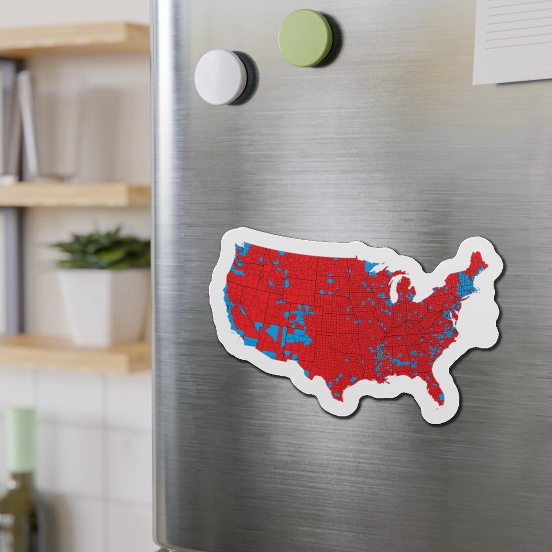 Die-cut Magnet Red Wave Election Map, Political Fridge Decor, GOP Gift ...