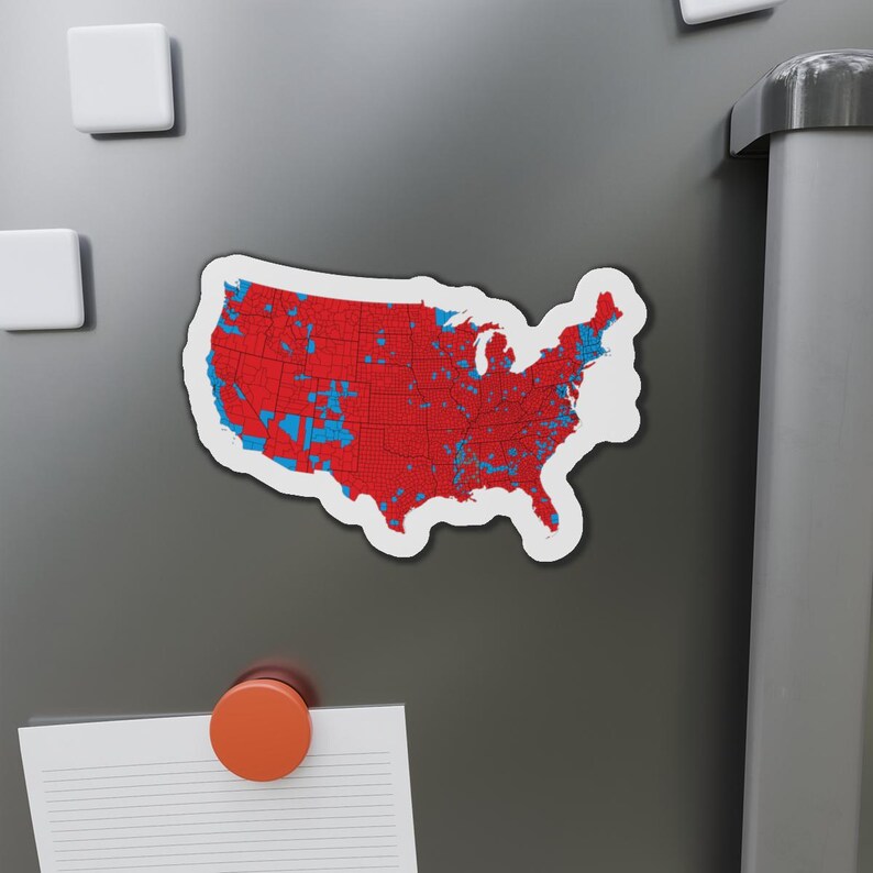 Die-cut Magnet Red Wave Election Map, Political Fridge Decor, GOP Gift ...