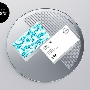Modern Wave Business Card Template Instant Download Modern Design ...