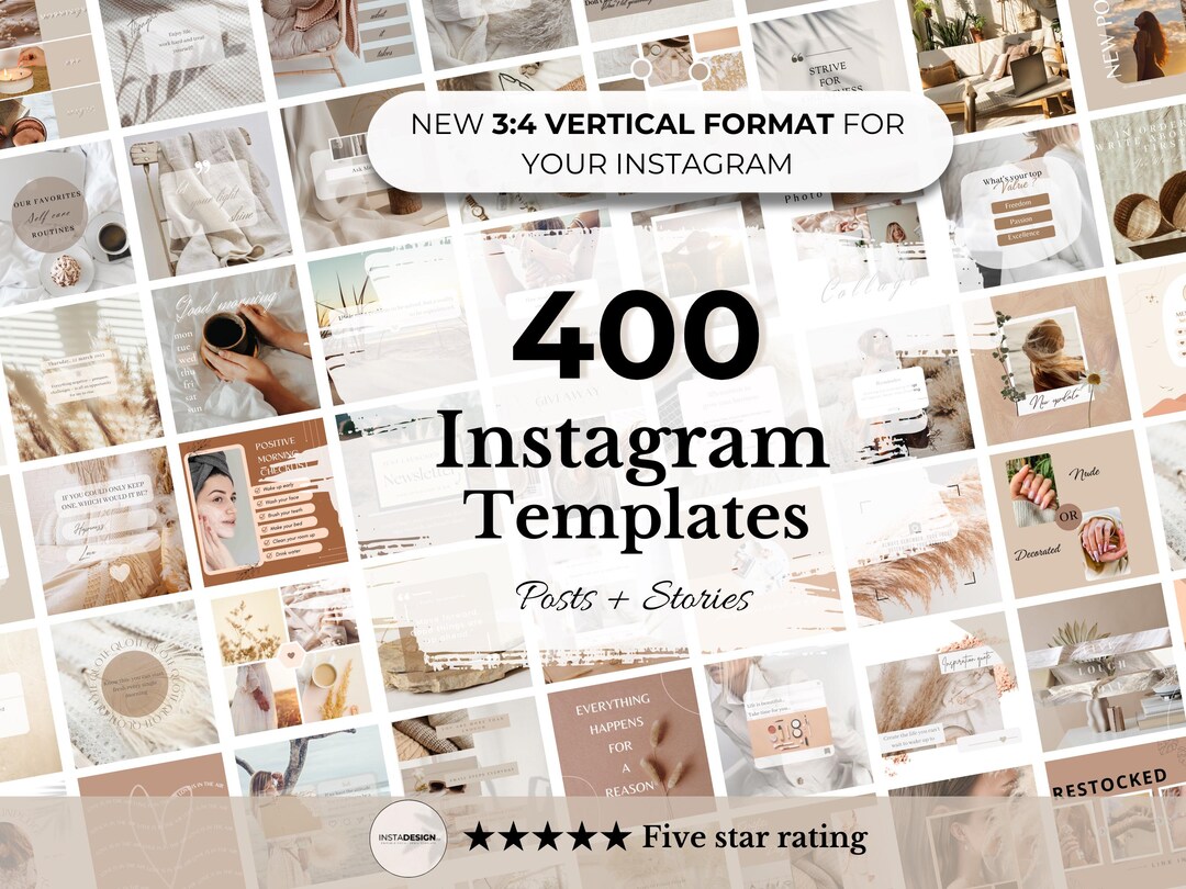 400 Canva Instagram Templates | Minimalist Social Media Templates ...
