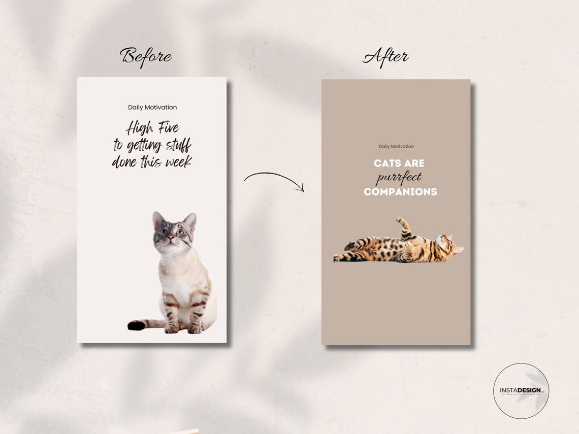 144 Cat Instagram Templates – Cute and Editable Canva Posts,stories ...