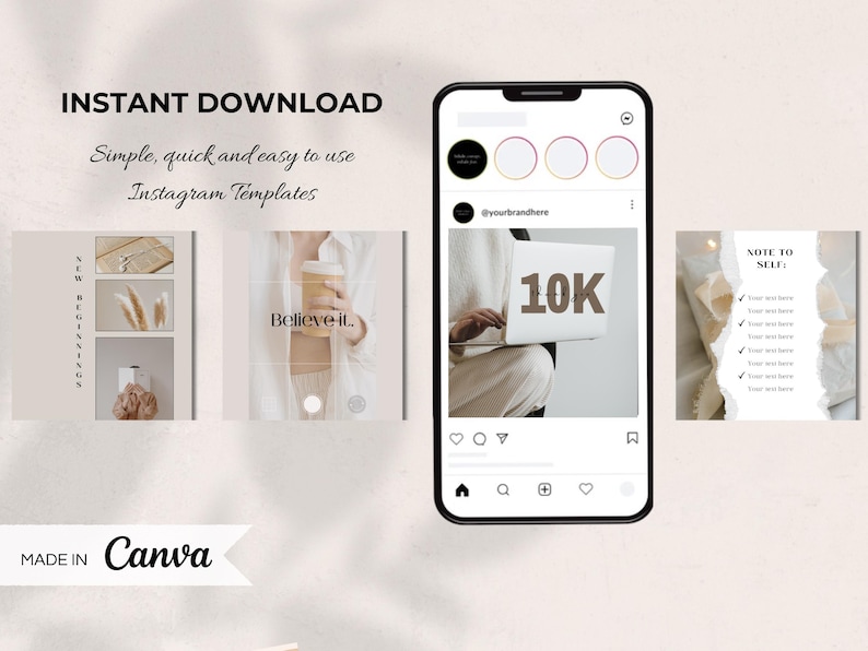 250 Aesthetic Instagram Post Templates for Canva | Editable Social ...