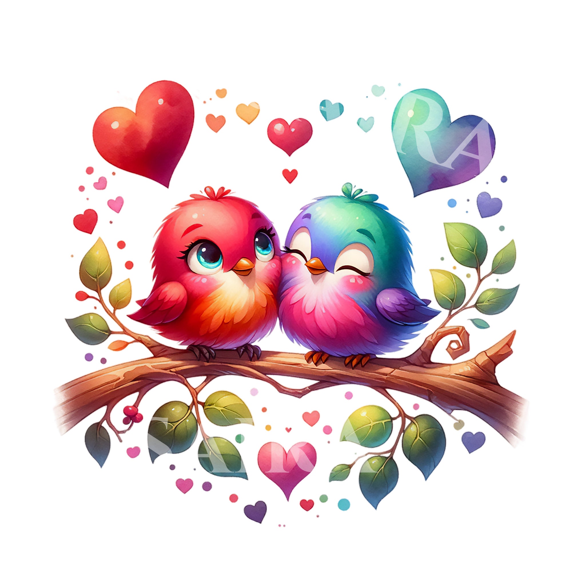Two Birds in Love, Transparent PNG, Card Making, Scrapbooking, Junk ...