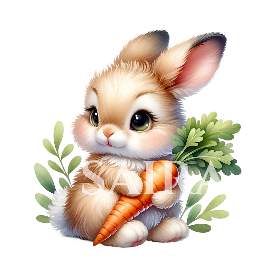 Cute Spring Bunny, Transparent PNG, Card Making, Scrapbooking, Junk ...