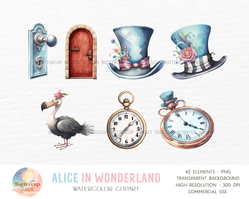 Alice in Wonderland Clipart: Alice's Onederland Adventures Mad Hatter ...