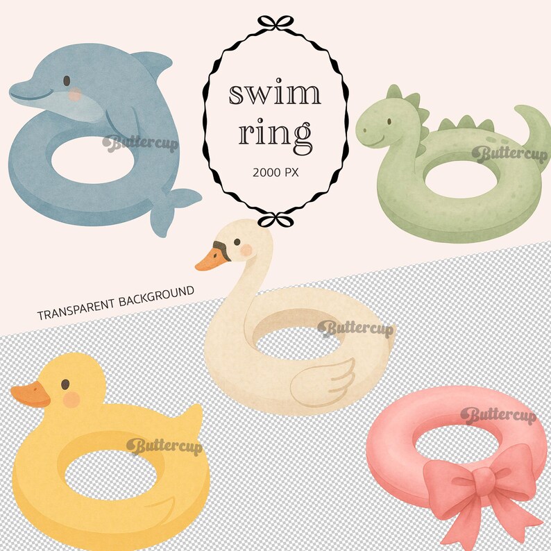 Swim Ring Clipart: Floaties Swimming Ring Summer Beach Floats Pool ...