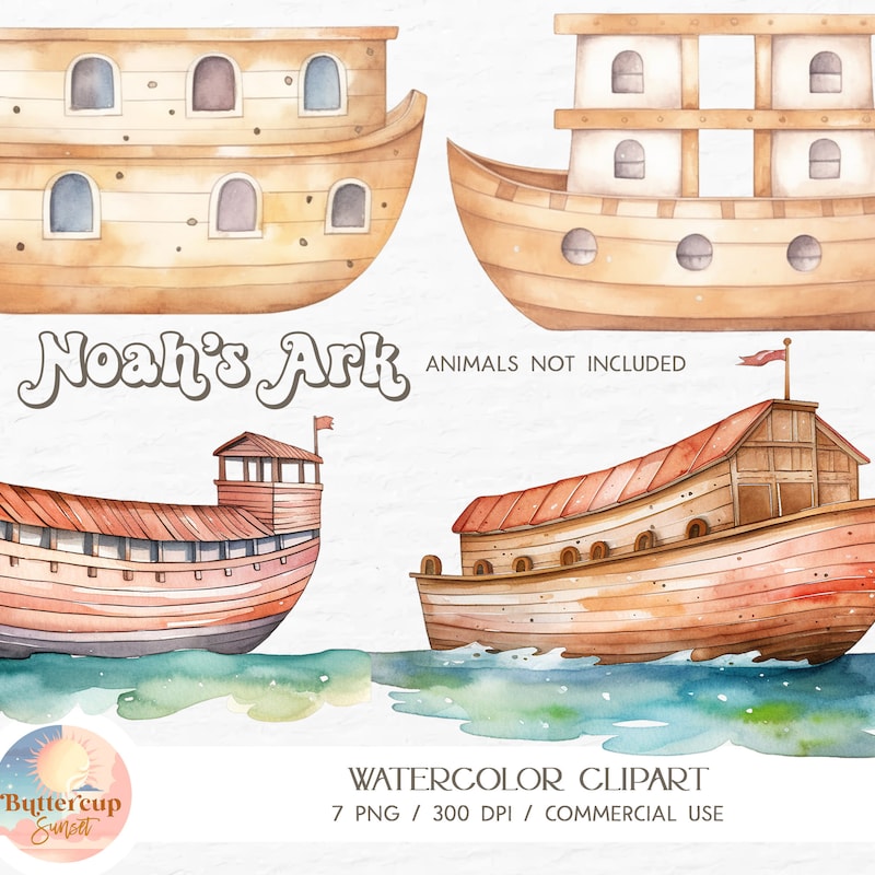 Noahs Ark Clipart - Etsy