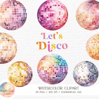 Disco Balls Clipart, Dance Party Graphics, Mirror Balls, Diamond ...