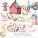 15 Farm Animals Watercolor Clipart PNG Digital Download | Barnyard ...