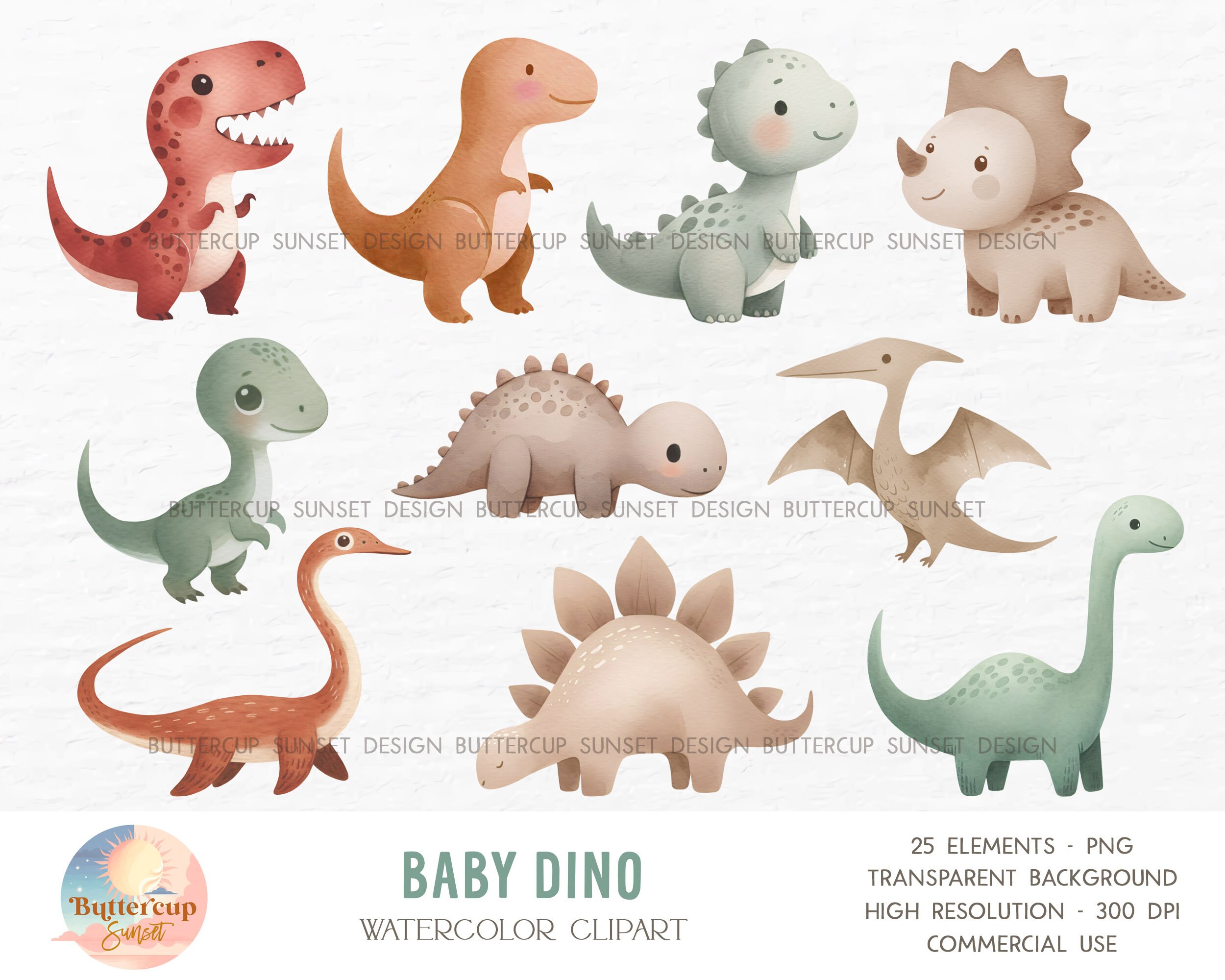 Baby Dinosaurs Clipart: Dinosaur Eggs Boho Dinosaurs Dino Birthday ...