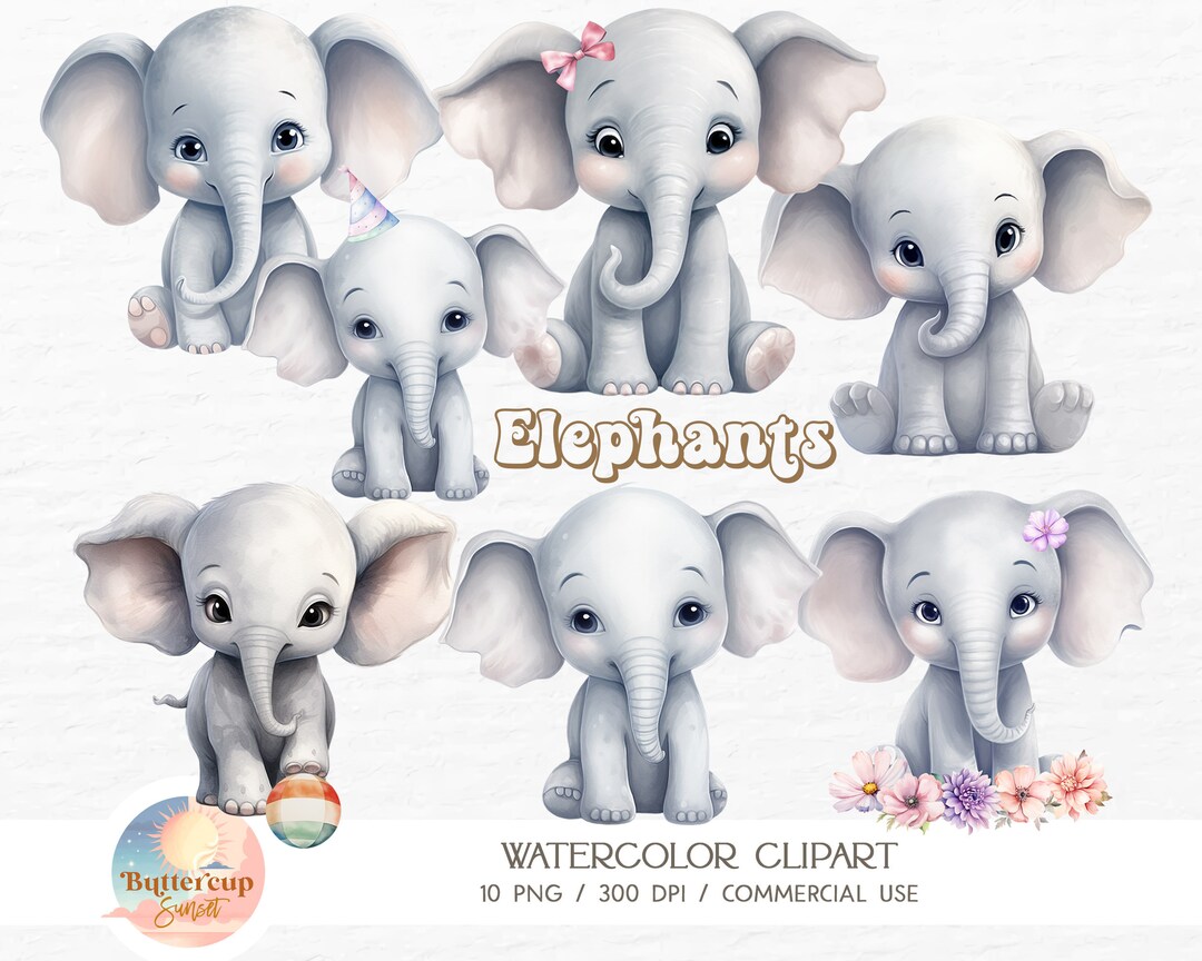 Baby Elephants Clipart: Elephant Birthday Party A Little Peanut Baby ...