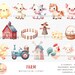 15 Farm Animals Watercolor Clipart PNG Digital Download | Barnyard ...