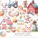 35 Farm Animals Watercolor Clipart PNG Digital Download Barnyard ...