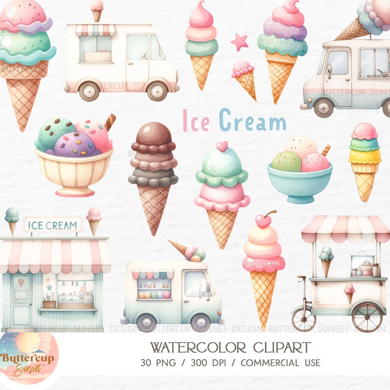 Ice Cream Graphics - Etsy