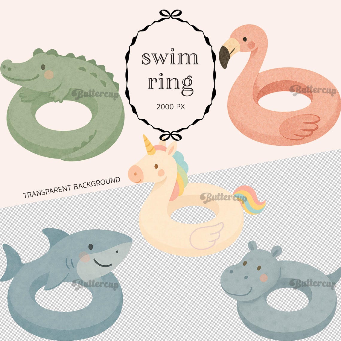 Swim Ring Clipart: Floaties Swimming Ring Summer Beach Floats Pool ...