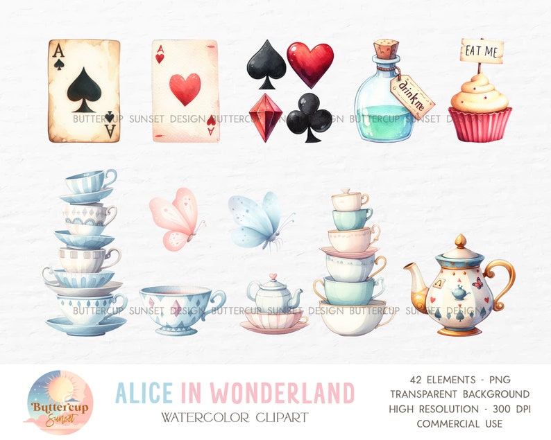 Alice in Wonderland Clipart: Alice's Onederland Adventures Mad Hatter ...