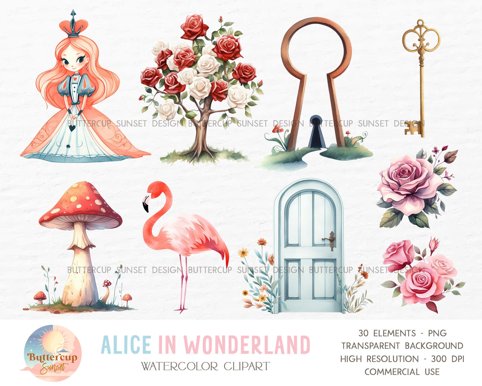 Baby Alice in Wonderland Clipart: Alice's Adventures Onederland Tea ...
