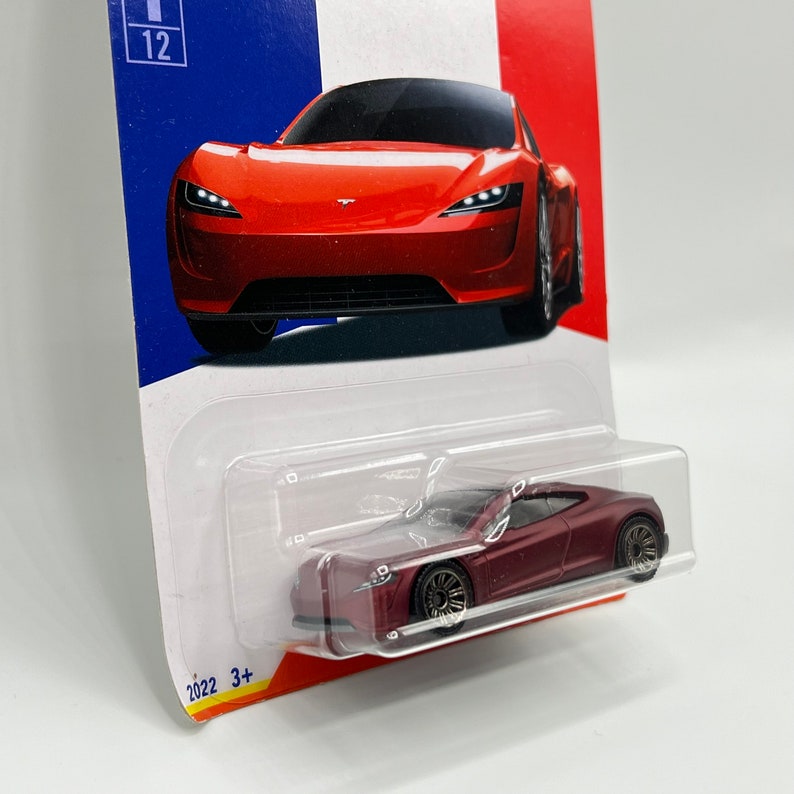 Tesla Roadster Matchbox France Edition, Miniature Electric Supercar ...