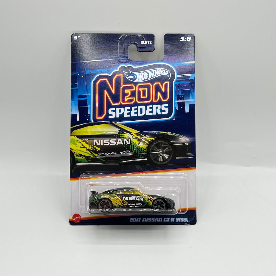 2017 Nissan GT-R R35 Hot Wheels Neon Speeders Diecast Metal - Etsy