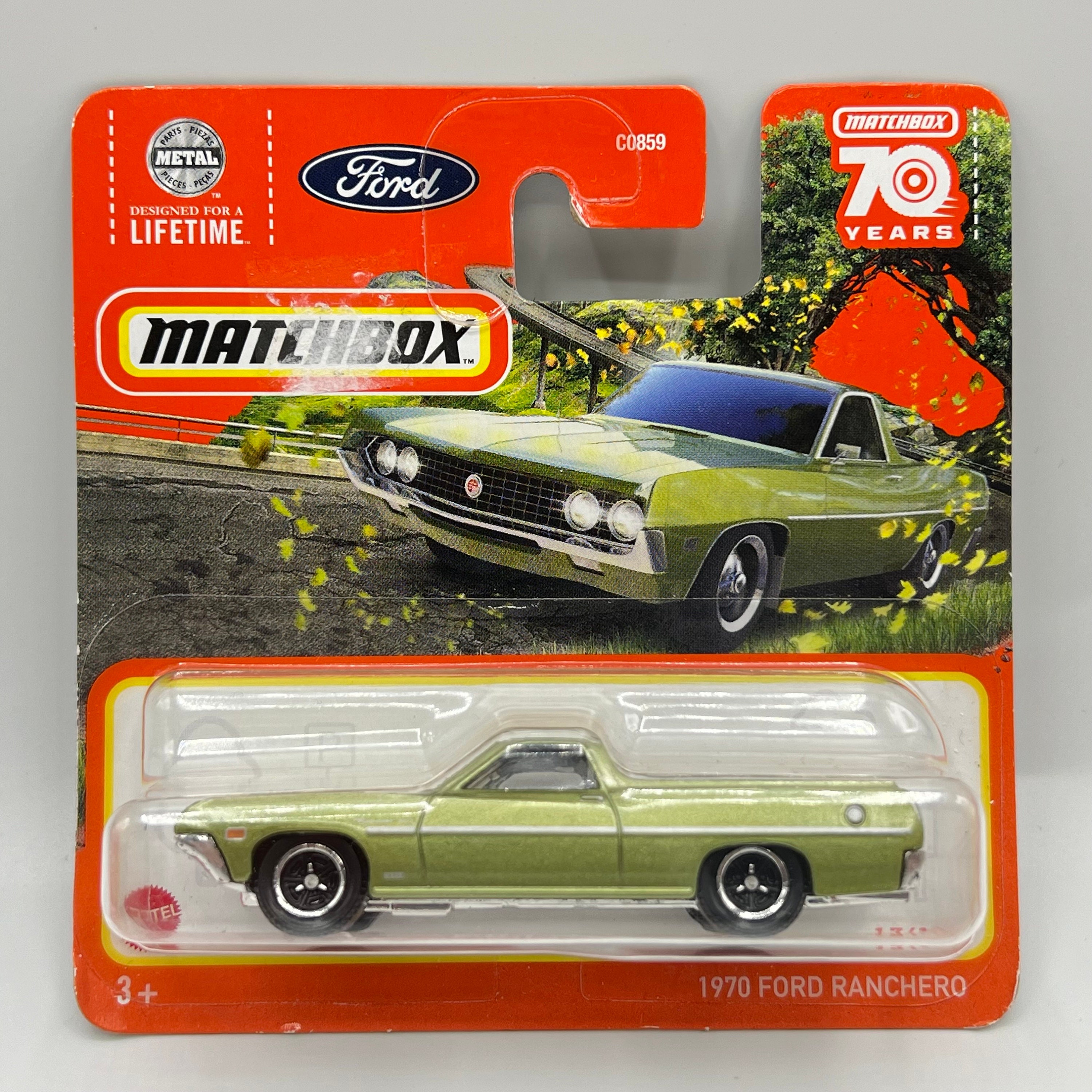 1970 Ford Ranchero Matchbox 1x64 Scale Model, Diecast Old Pickup Truck ...