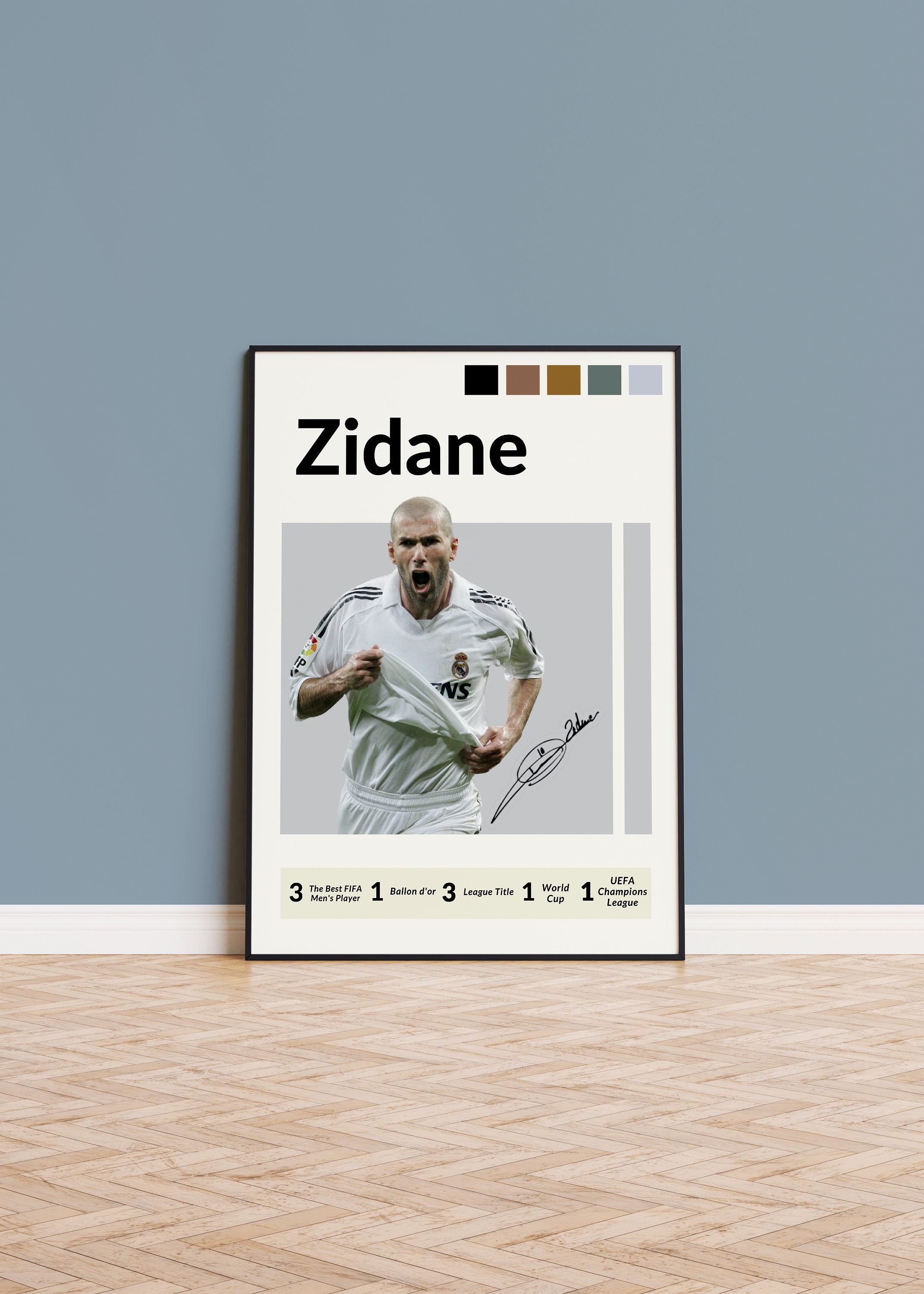 Zinedine Zidane Poster Real Madrid Poster Soccer Player - Etsy