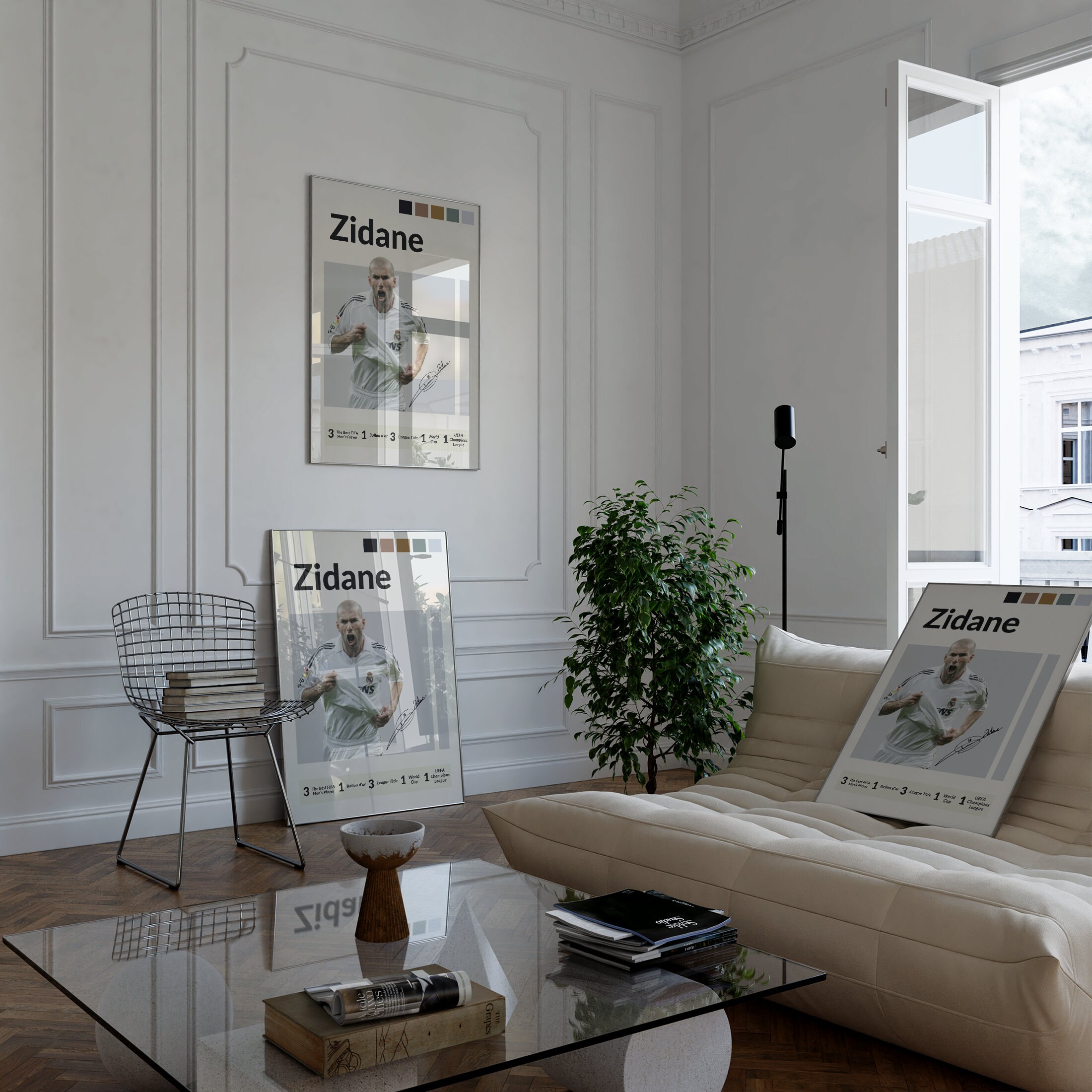 Zinedine Zidane Poster Real Madrid Poster Soccer Player - Etsy