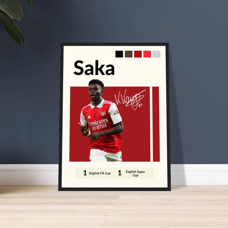 Bukayo Saka Poster Arsenal Poster Soccer Gift Sport Poster - Etsy