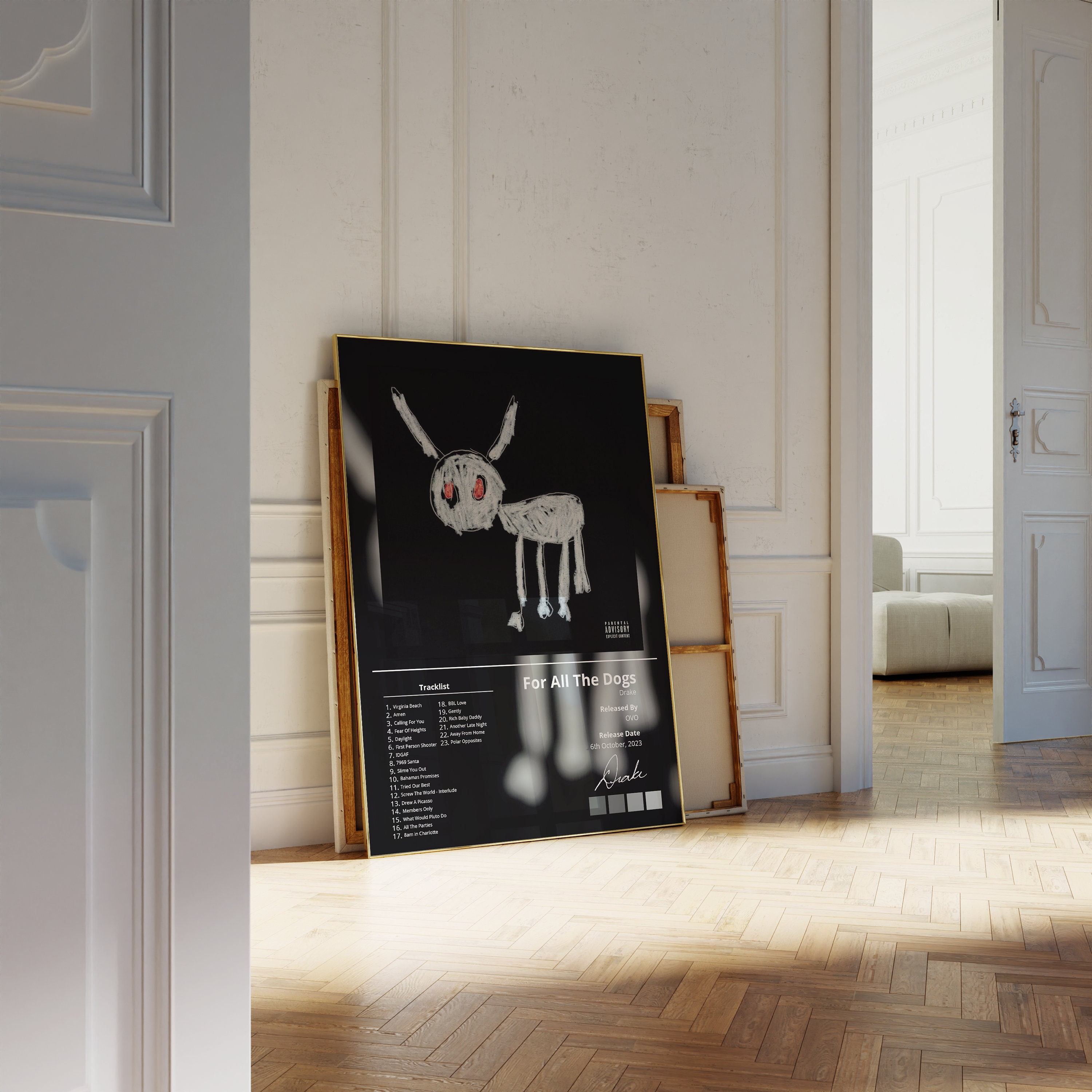 For All The Dogs Poster, Drake Poster, Album Poster sold by Deep Jean ...