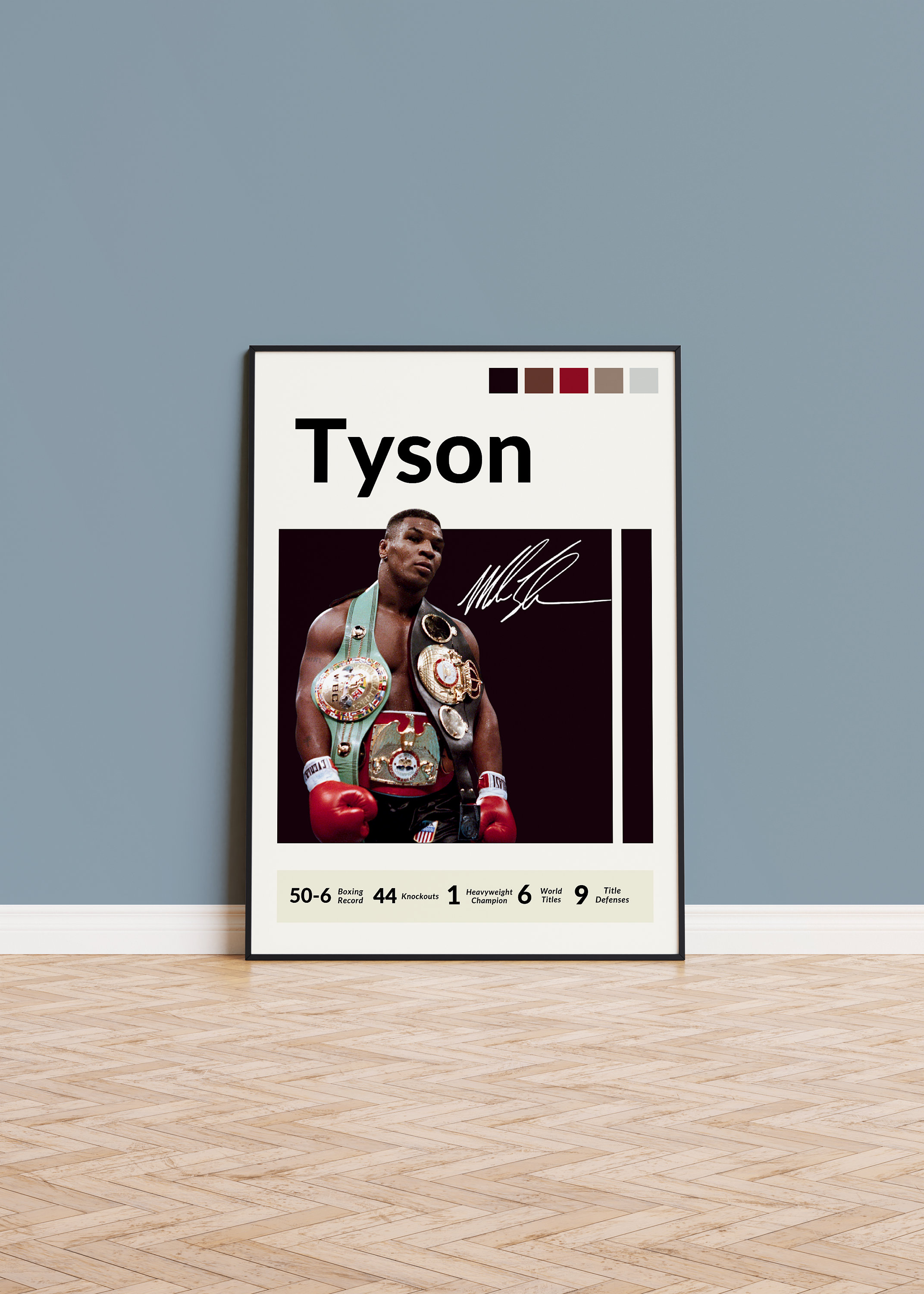 Cartel de Mike Tyson, Boxeo, Cartel de boxeo, Cartel deportivo, Moderno ...